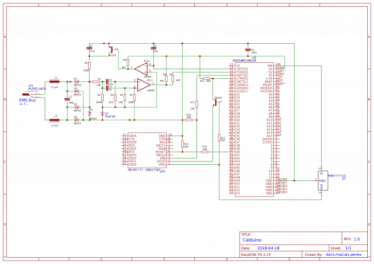 Calduino: Connecting Arduino with the EMS Bus - Domotic Project
